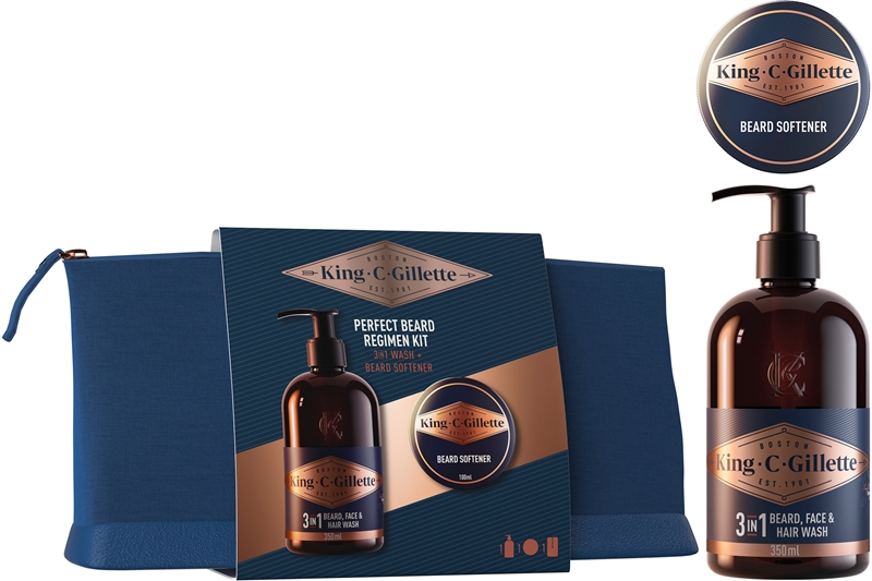 Gillette King C. Perfect Beard Regimen Kit Gift Set for men | notino.ie