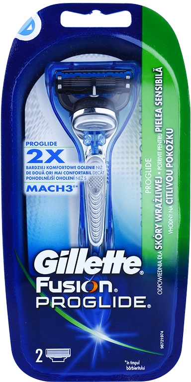Gillette Fusion Proglide Silvertouch Shaver + Spare Blades 1 pcs ...