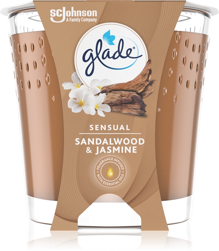GLADE Sensual Sandalwood & Jasmine ароматна свещ | Аромати за дома ...