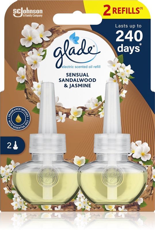 GLADE Sensual Sandalwood & Jasmine recharge de diffuseur électrique duo | notino.fr
