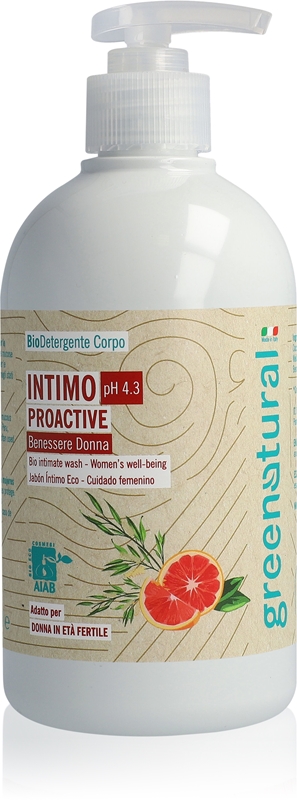 Greenatural Intimate Wash Gel Proactive pH 4,3 BIO Gel for Intimate Hygiene with soothing effect ...