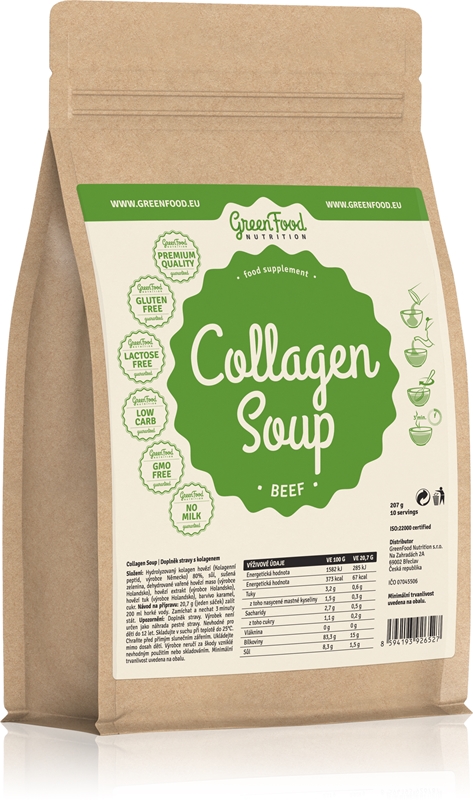 GreenFood Nutrition Collagen Soup Beef instantná polievka s kolagénom ...