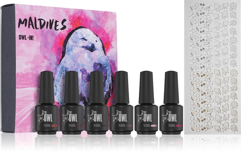 Grey Owl GO Maldives nail polish set (using a UV/LED lamp) | notino.co.uk