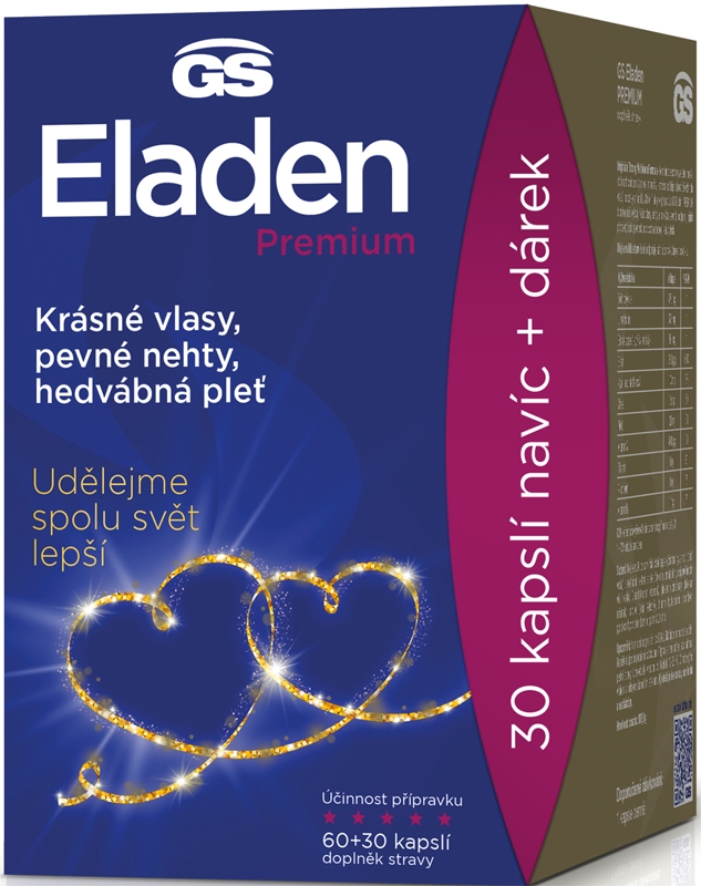 GS Eladen Premium dárkové balení kapsle krásné vlasy, nehty a pokožka ...