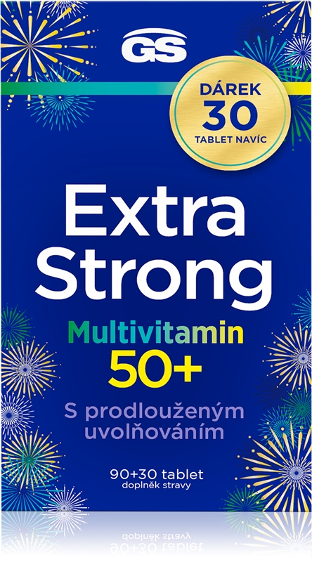 GS Extra Strong Multivitamin 50+ tablety s multivitamínovým komplexom ...