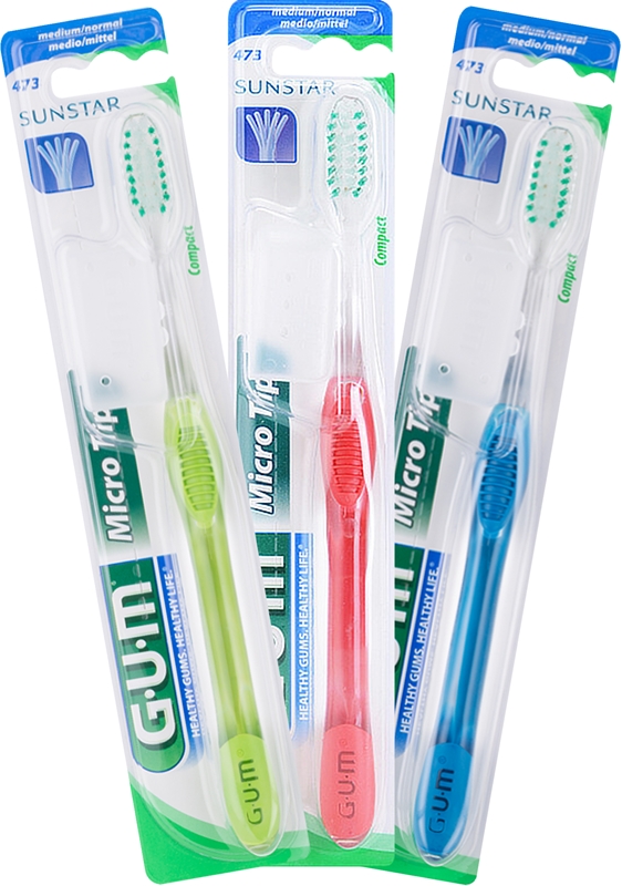 G.U.M Micro Tip Compact 473 Toothbrush with a Short Head medium | notino.ie