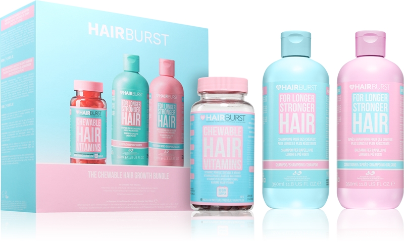Hairburst The Chewable Hair Growth Bundle Gift Set to support hair ...