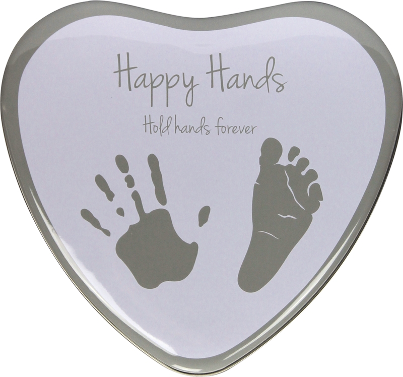 Happy Hands 2D Heart Silver/White set impronte neonato | notino.it