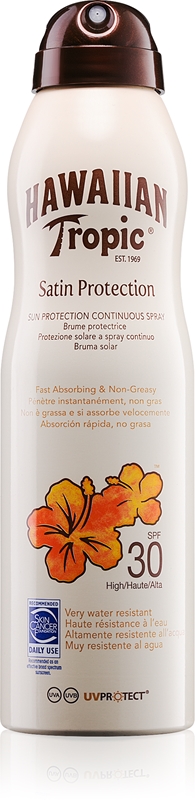 Hawaiian Tropic Satin Protection spray bronzeador para corpo e rosto ...