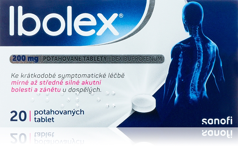 Ibolex Ibolex 200mg potahované tablety proti bolesti, zánětu, otoku ...