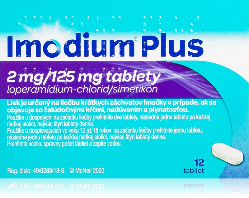 Imodium Imodium Plus 2mg/125mg tablety k léčbě průjmu | notino.cz