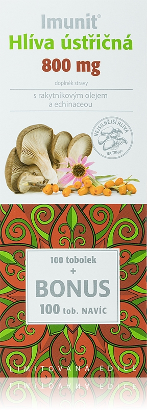 IMUNIT Hlíva ústřičná 800mg s rakytníkem a echinaceou tobolky pro podporu imunitního systému ...