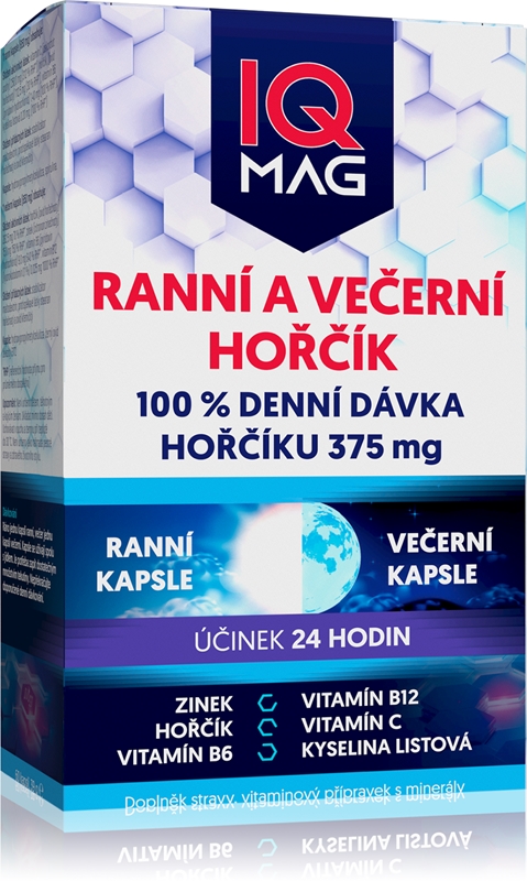 IQ Mag Horčík 375mg ranné a večerné výživový doplnok s vysokým obsahom ...