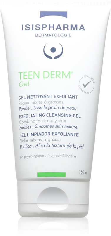 ISISPHARMA Teen Derm Gel Exfoliating Cleansing Gel for oily and problem ...