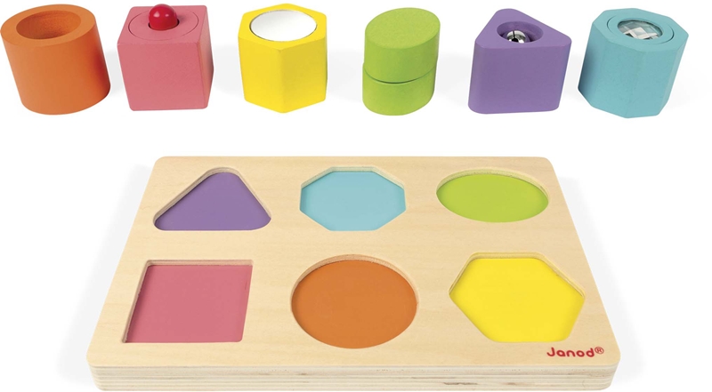 Janod Wood Shapes and Sound jeu de formes | notino.fr