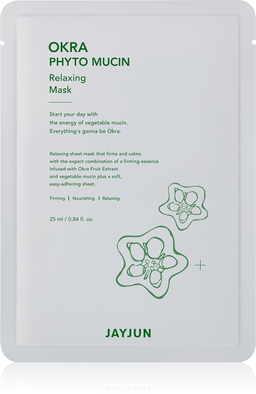 Jayjun Okra Phyto Mucin sheet mask with soothing effect | notino.co.uk