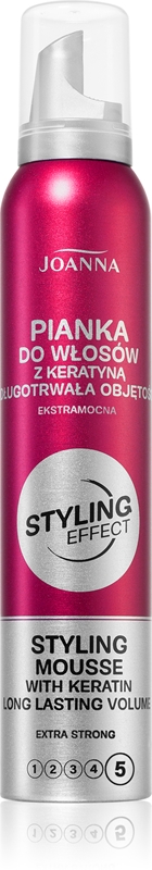 Joanna Styling Effect Hair Mousse with extra strong hold | notino.ie