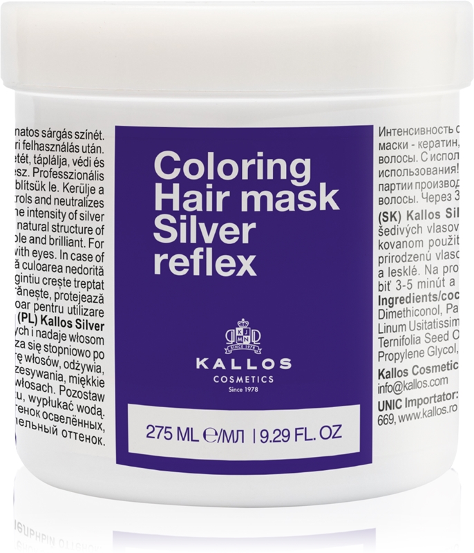 Kallos Silver Reflex Hair Mask neutralising yellow tones | notino.ie