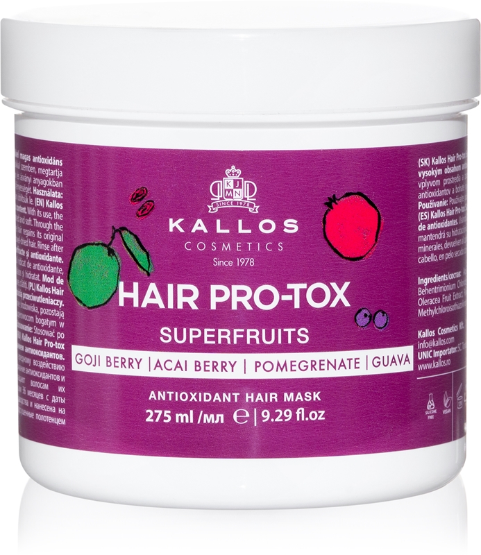 Kallos Hair Pro-Tox Superfruits маска для регенерації для втомленого та ...