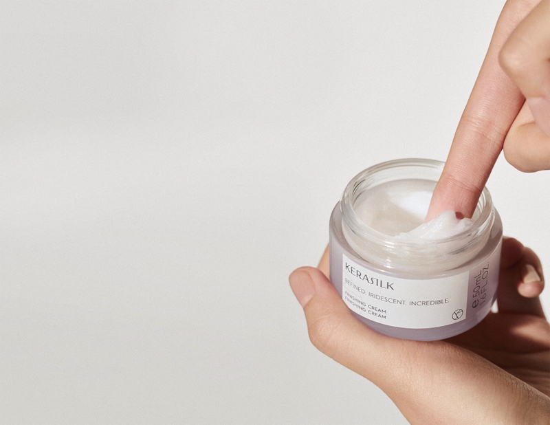 KERASILK Styling Finishing Cream styling cream for shiny and soft hair ...