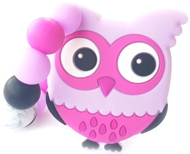KidPro Teether Owl Pink chew toy | notino.co.uk
