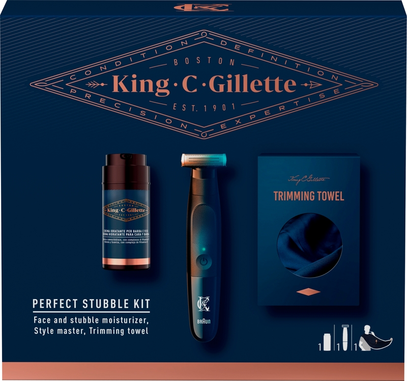 King C. Gillette Styling set Perfect Stubble Kit coffret para homens ...