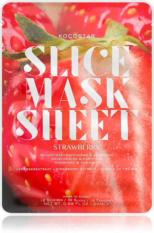 KOCOSTAR Slice Mask Sheet Strawberry Moisturising face sheet mask For ...