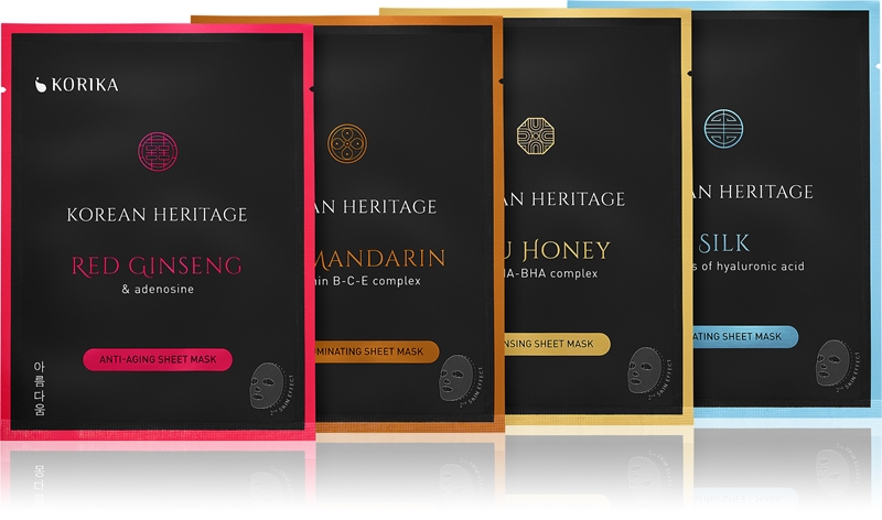 KORIKA Korean Heritage Sheet Mask Set Tuchmasken-Set Korean Heritage