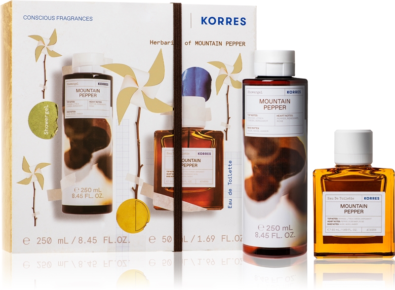 Korres Mountain Pepper gift set unisex with fragrance | notino.co.uk