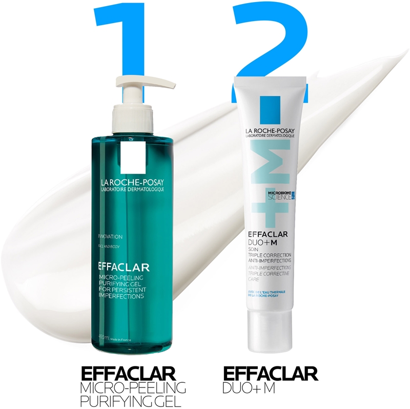 La Roche-Posay Effaclar gel exfoliant purifiant pour peaux grasses et à ...