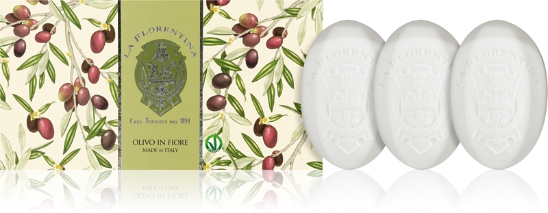 La Florentina Olive Flowers Hand Soap set of bar soaps with olive oil ...