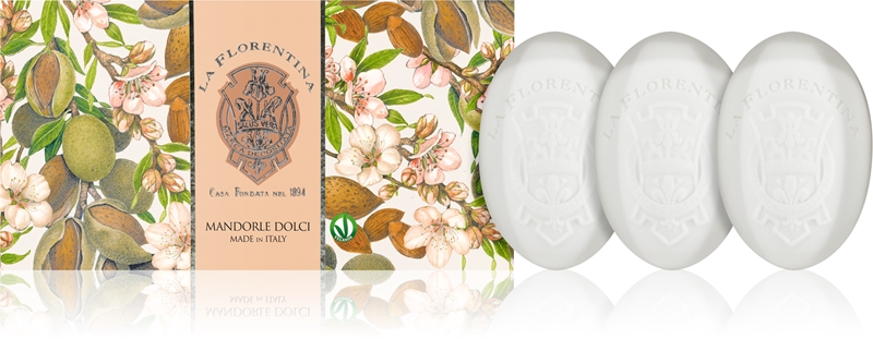 La Florentina Sweet Almonds Hand Soap set of bar soaps with almond oil ...