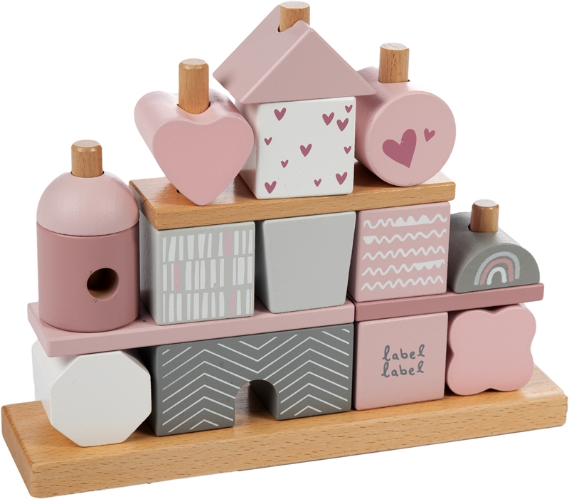 Label Label Stacking Blocks House blokken van hout | notino.nl