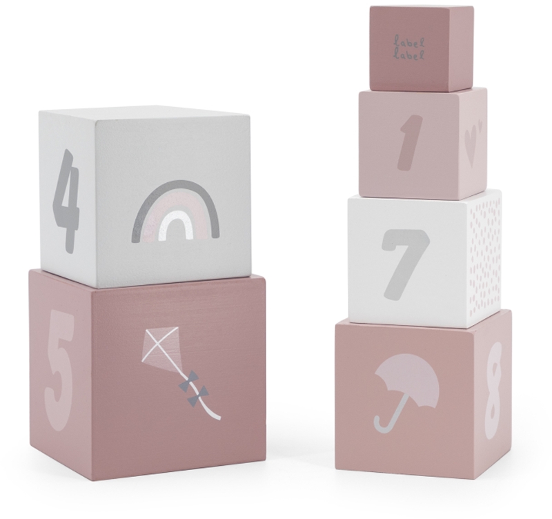 Label Label Stacking Blocks Numbers Cubes Wooden Notinoie 