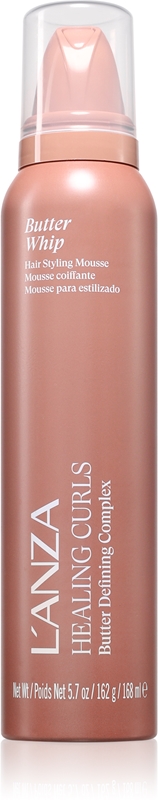 L'anza Healing Curls Butter Whip styling foam for wavy and curly hair ...