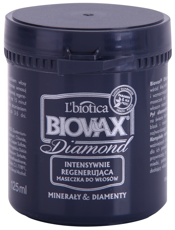 L'biotica Biovax Glamour Diamond masque fortifiant pour des cheveux ...