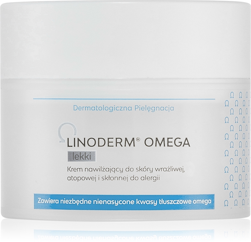 Linoderm Omega Light Cream creme leve para o rosto para pele sensível ...