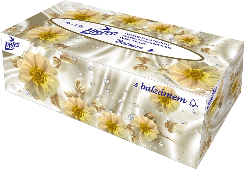Linteo Paper Tissues Three-ply Paper, 90 pcs per box хартиени кърпички ...