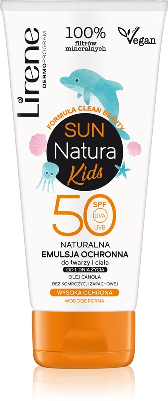 Lirene Sun Natural Kids Protective Emulsion For Face And Body Spf 50 ...
