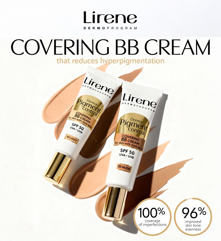 Lirene Derma Pigment Control Covering BB Cream SPF 50 brightening BB ...