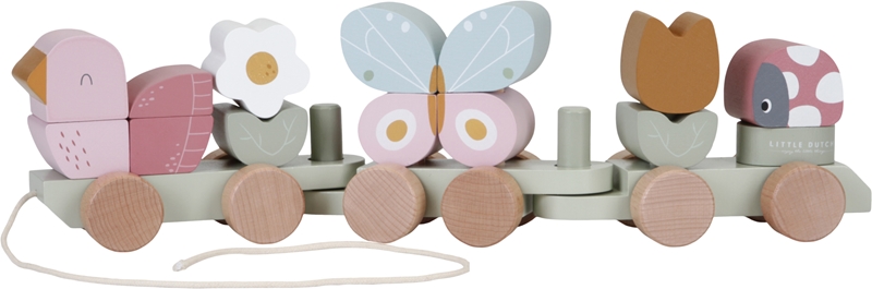 Little Dutch Train Flowers & Butterflies petit train en bois | notino.fr