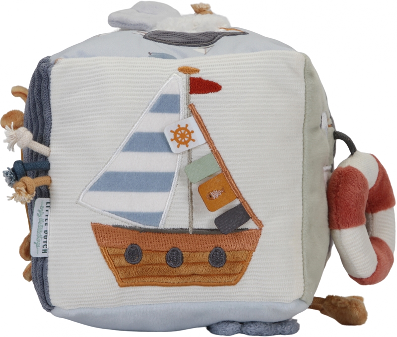 Little Dutch Soft Activity Cube Sailors Bay soft sensory toy blocks ...