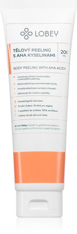 Lobey Body Care Tělový peeling s AHA kyselinami Body Scrub With AHAs ...