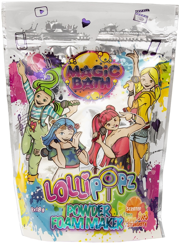 Lollipopz Magic Bath Powder Foam Maker Fizzy Bath Bombs for children ...