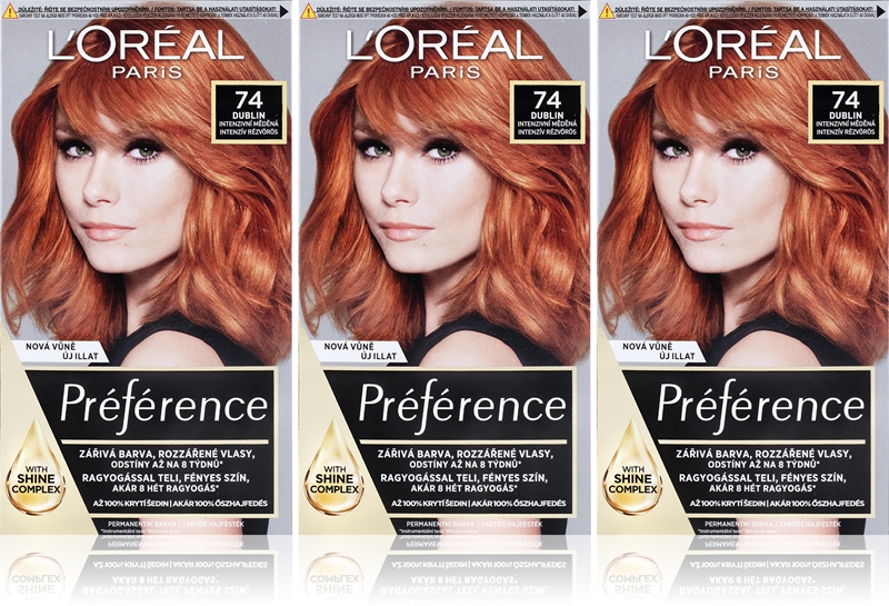 L’Oréal Paris Préférence Haarfarbe vorteilhafte Packung Farbton 7.4 ...