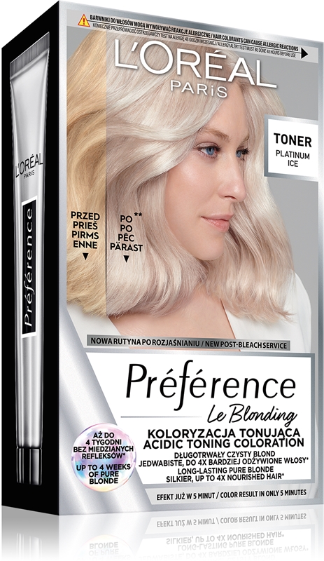 L’Oréal Paris Préférence Le Blonding Toner tom ácido subtons de cobre ...