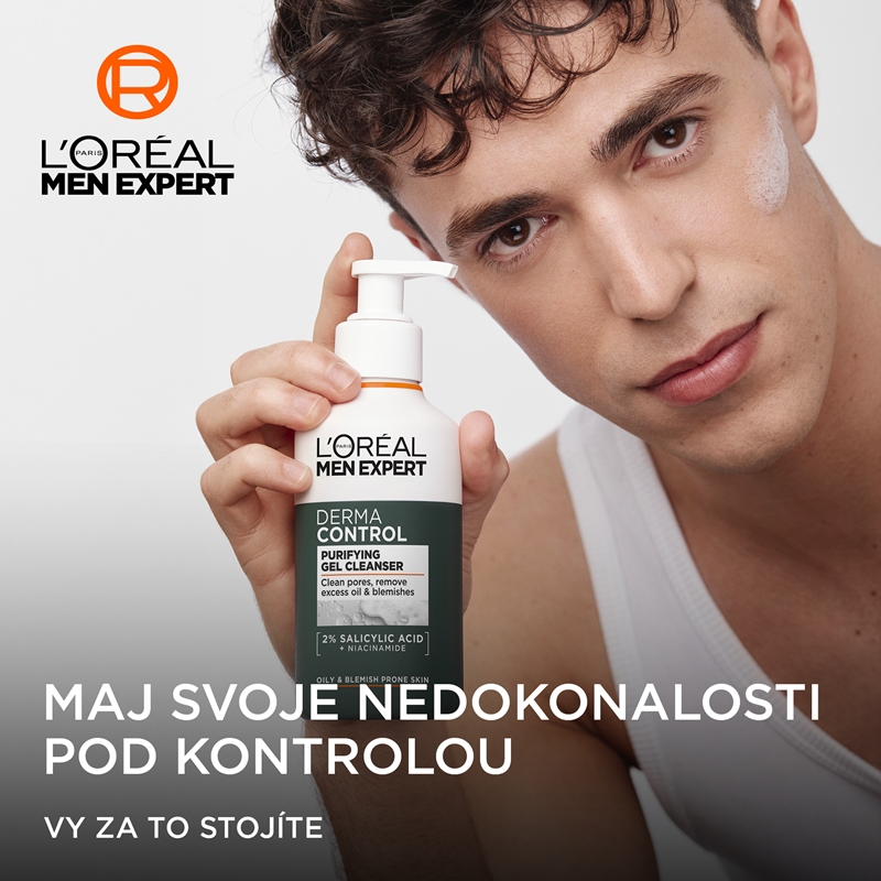 L’Oréal Paris Men Expert Derma Control čistiaci gél s niacínamidom ...