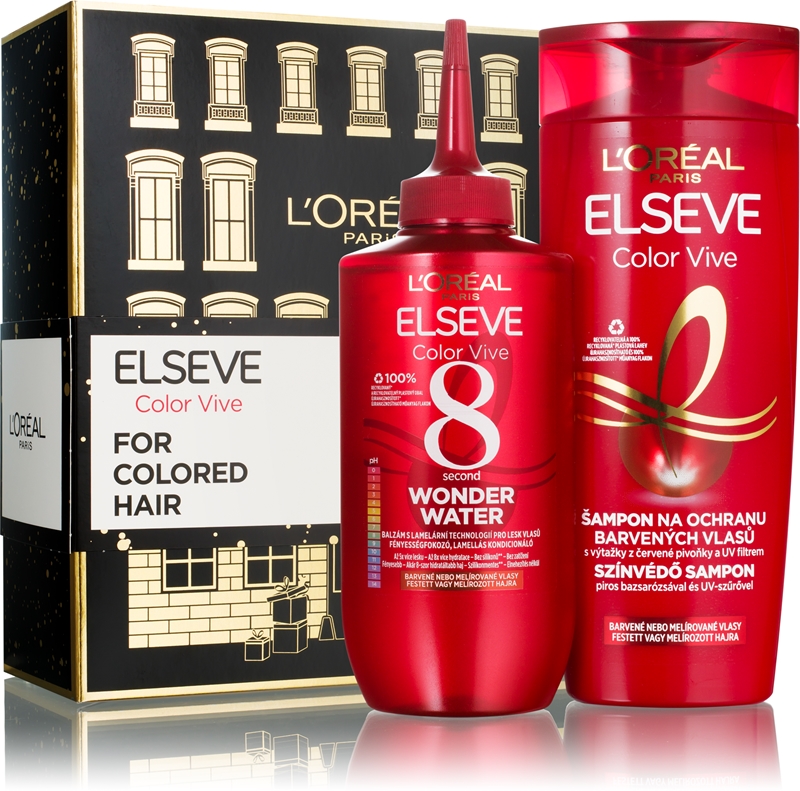 L’Oréal Paris Elseve Color-Vive coffret cadeau (pour cheveux colorés et ...