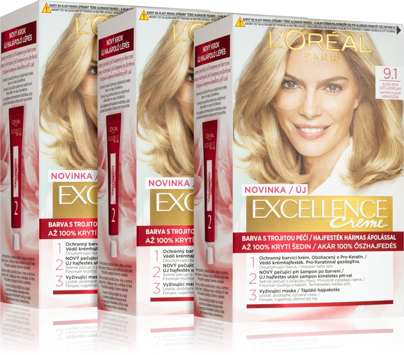 L’Oréal Paris Excellence Creme coloration cheveux conditionnement ...
