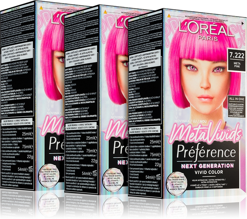 L’Oréal Paris Préférence Meta Vivids semi-permanent hair dye | notino.ie